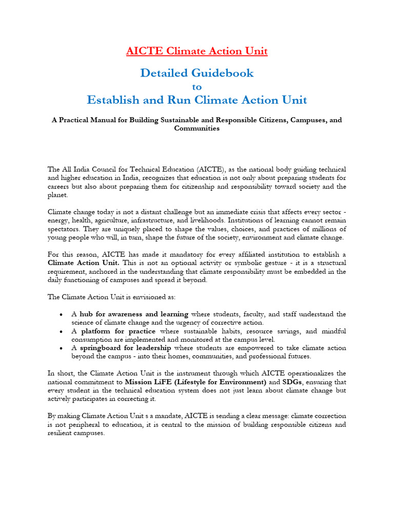 Detailed Guidebook To Establish and Run Climate Cell | PDF | Climate ...