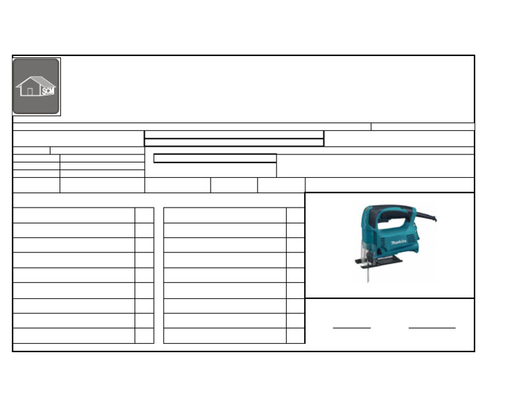 Formato de Checklist Sierra Caladora Walmart | PDF