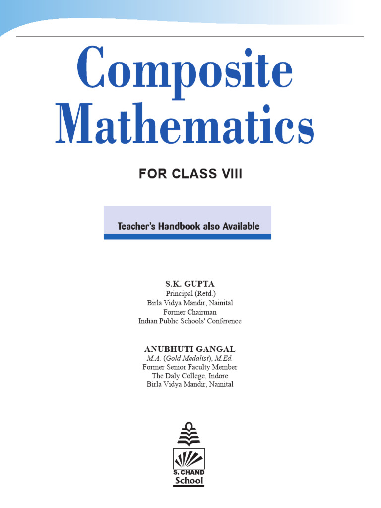 Composite Mathematics For Class 8 School Books K 8 2021 Compress | PDF ...