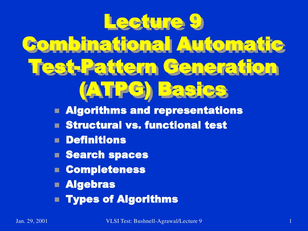 Combinational Automatic Test Pattern Generation Atpg Basics Pdf Theoretical Computer