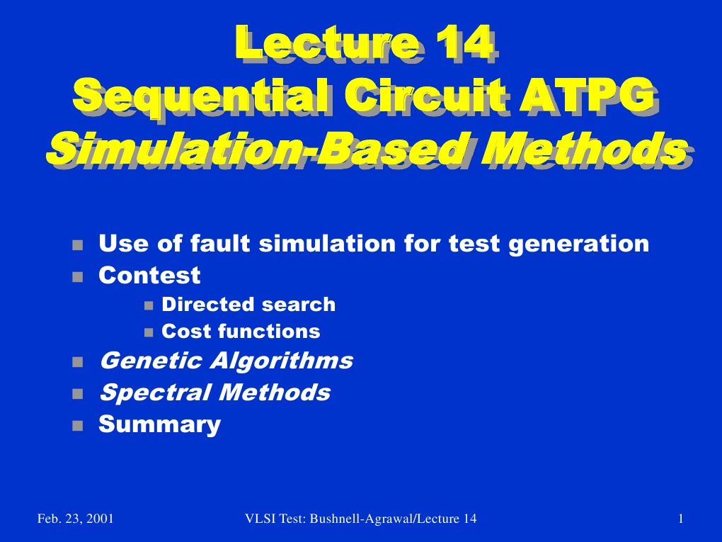 Sequential CKT Testing - 2 | PDF | Genetic Algorithm | Vector Space