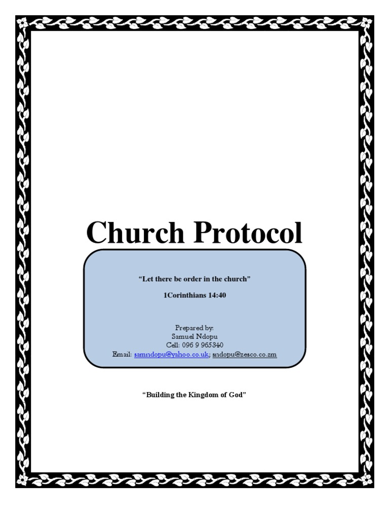 Church Protocol | PDF | David | Gospel Of Matthew