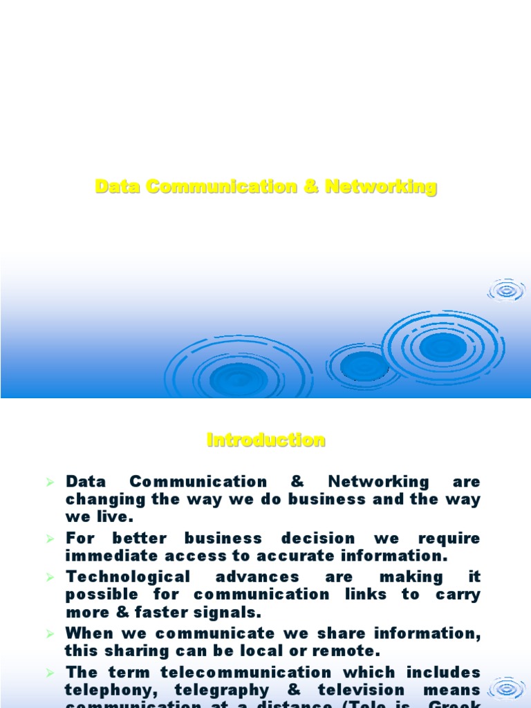 Data Communication & Networking | PDF | Network Topology | Duplex ...