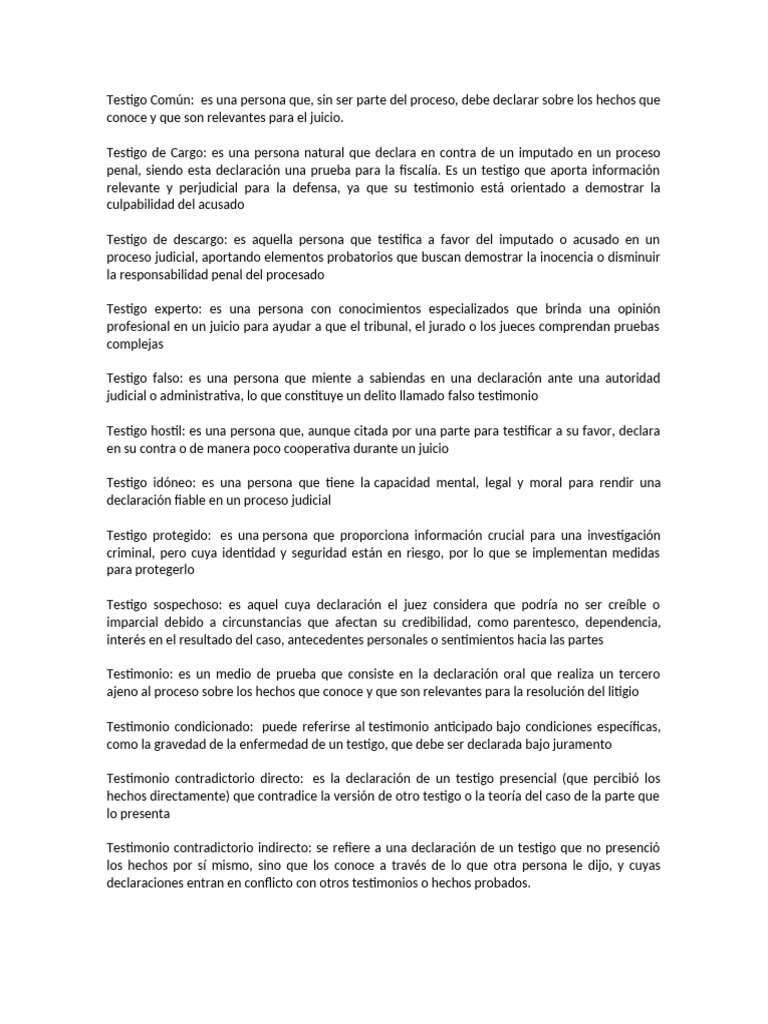 Testigo ComÃºn | PDF | Testigo | Ley Pública