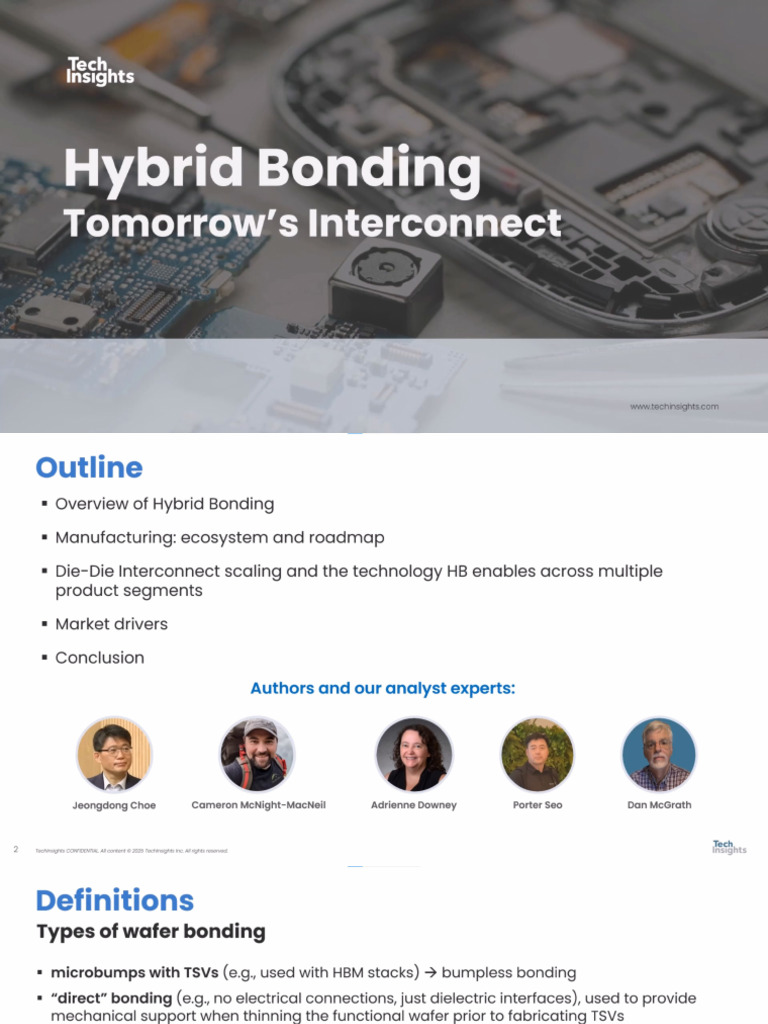 TechInsights - Hybrid Bonding - Tomorrows Interconnect - March 2025 | PDF
