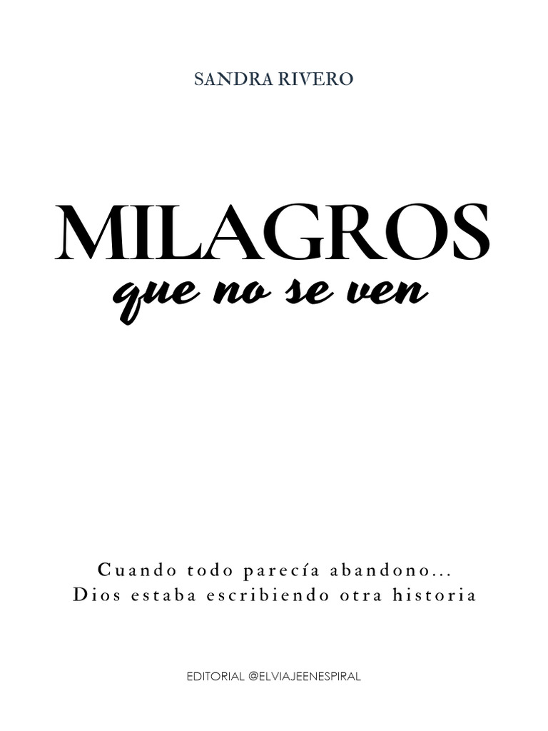 PRÓLOGO MILAGROS QUE NO SE VEN @soysandrarivero | PDF | Dios