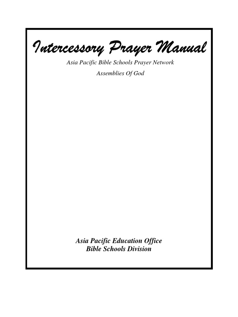 Intercessory Prayer Manual for Revival | PDF | Intercession | Prayer
