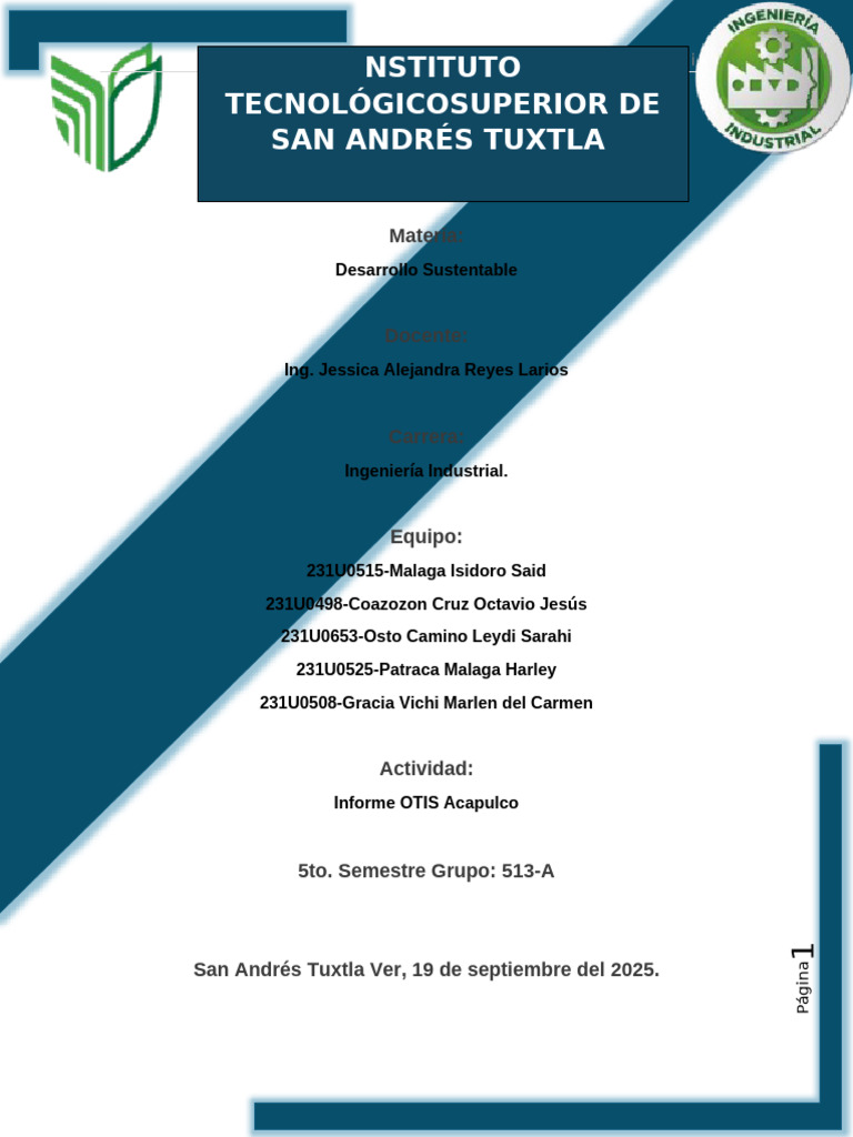 Informe OTIS Huracán 5to Semestre Universidad | PDF | Ciclones ...