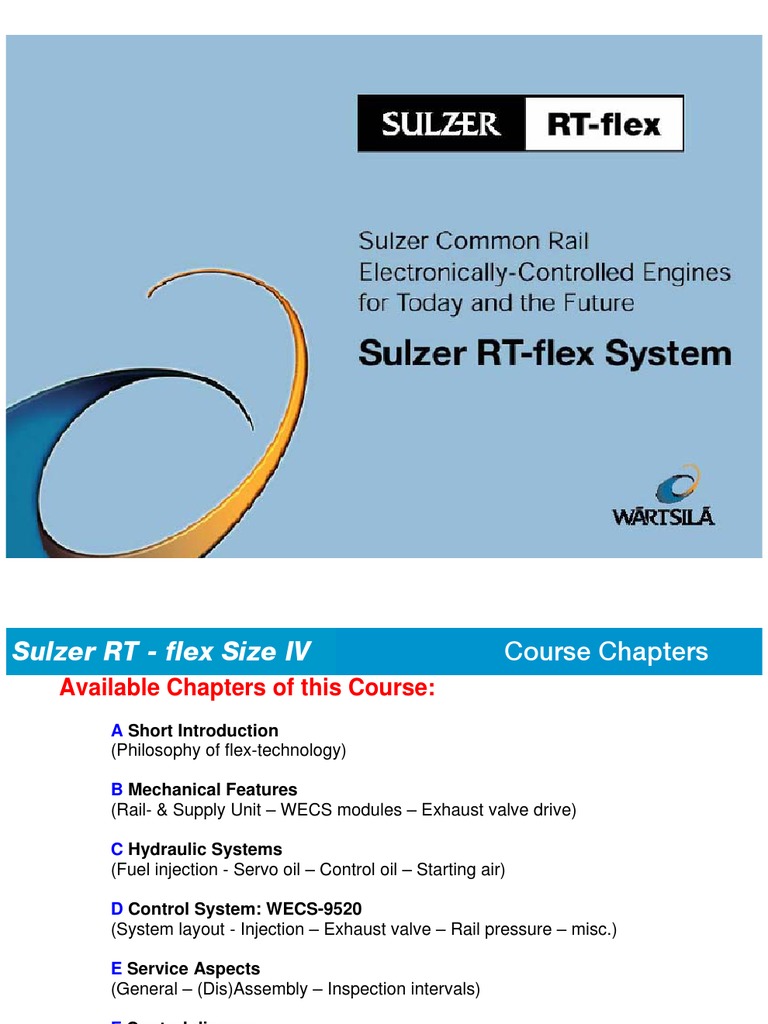 RT-flex Engine Training Overview | PDF | Valve | Pump