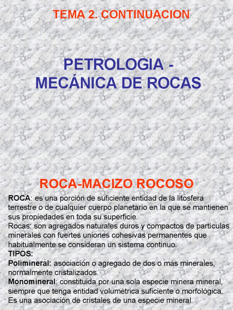 Conceptos Basicos de La Petrologia | PDF | Roca (geología ...