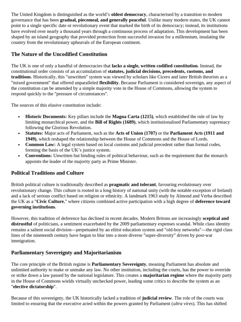 Comparative Political Systems | PDF | Brexit | Constitution