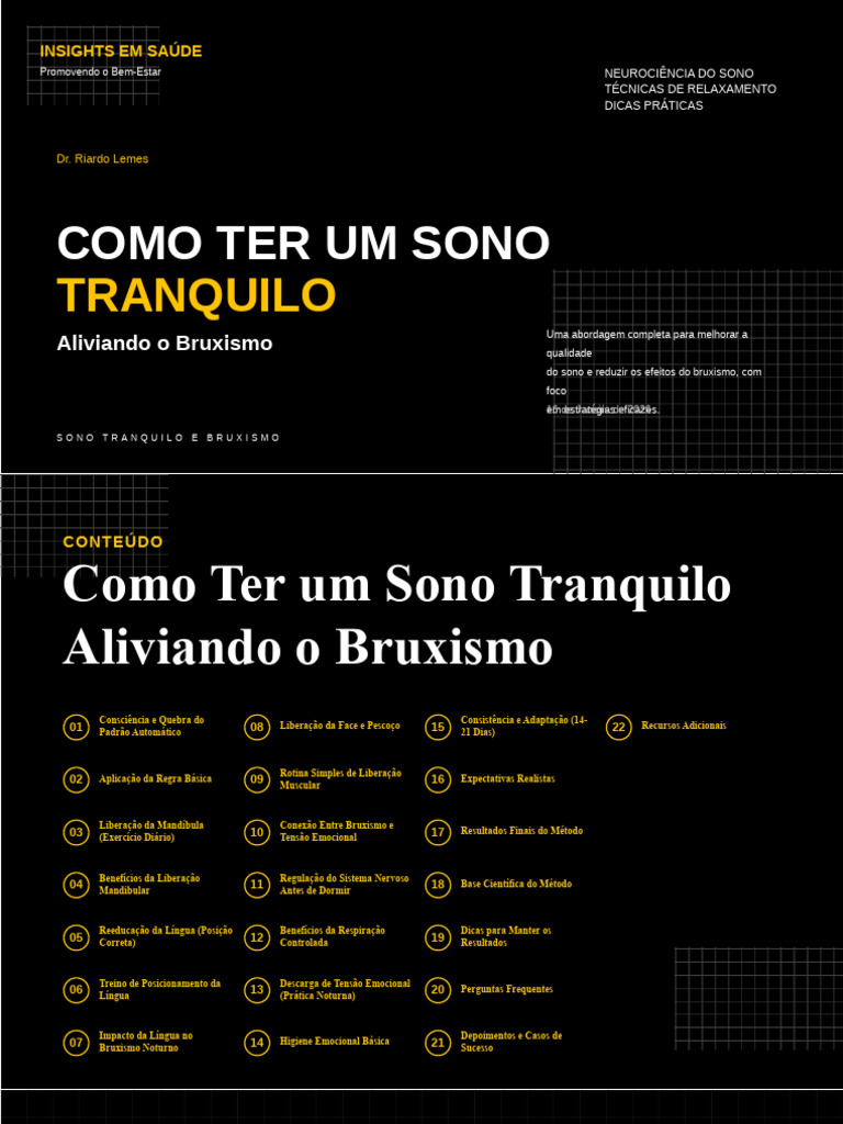 Como Ter Um Sono Tranquilo Aliviando o Bruxismo - 20260116060547 | PDF ...