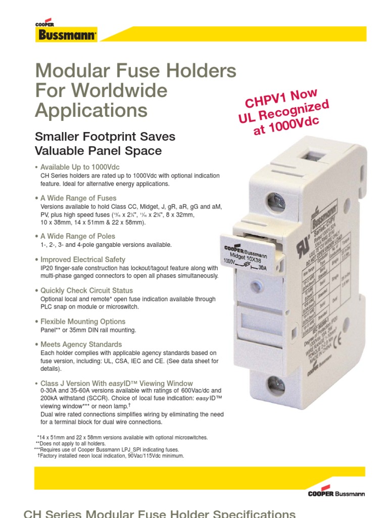 Modular Fuse Holders | PDF | Fuse (Electrical) | Electric Power