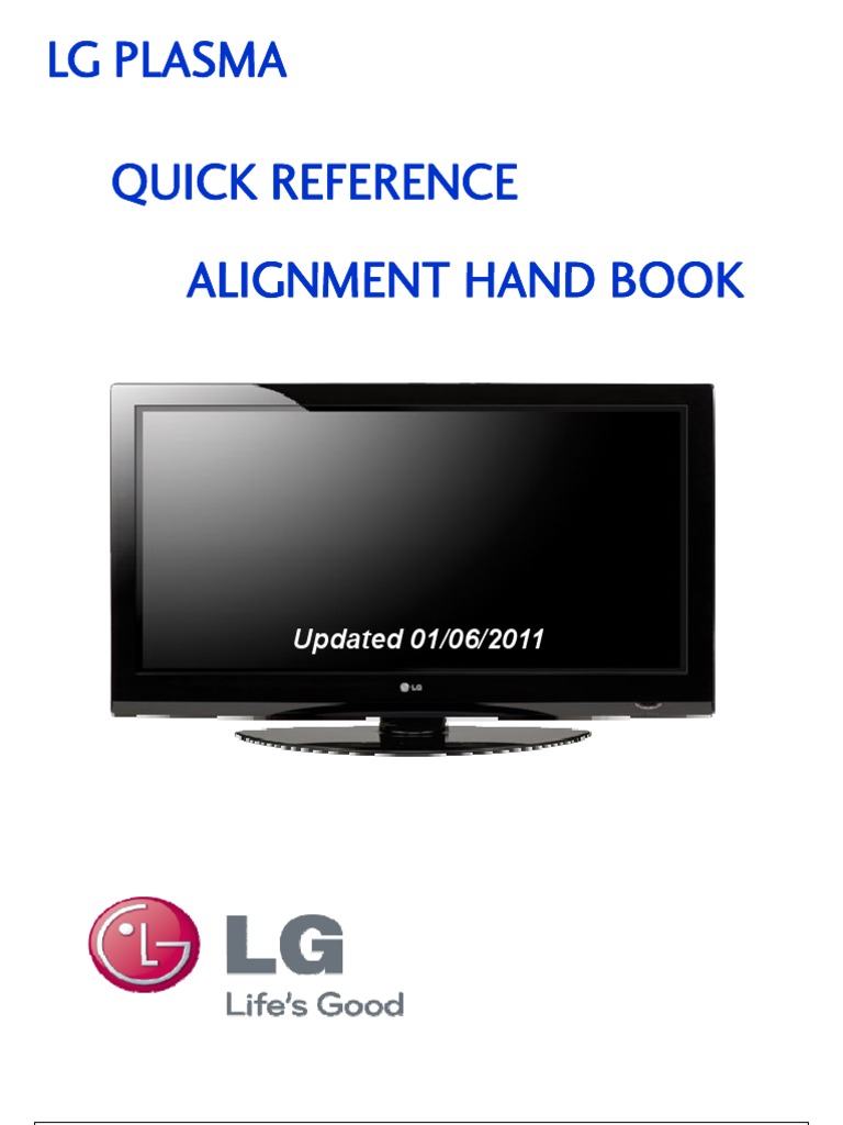 LG Plasma TV Alignment Handbook | PDF | Force | Electricity