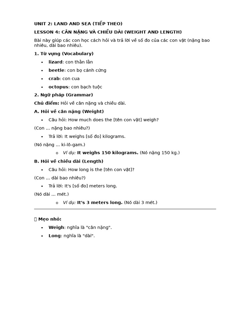 UNIT 2 Lesson 4 | PDF