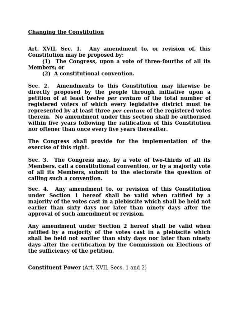 NOTES) Amendment and Revision | PDF | Ratification | Democracy