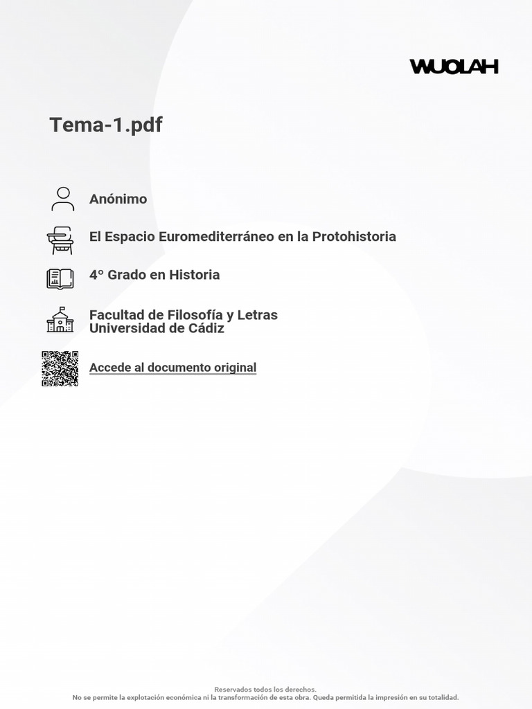 Protohistoria Tema 1 | PDF