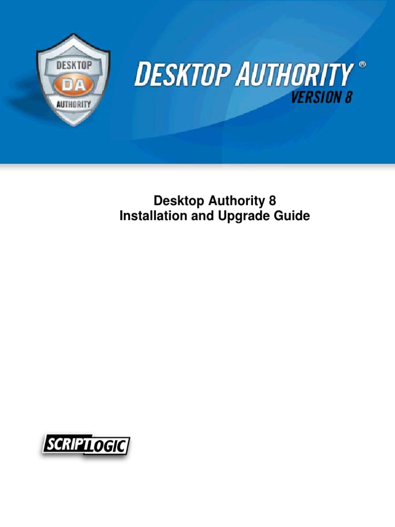 Desktop Authority 8 InstallandUpgrade Guide | PDF | Installation ...