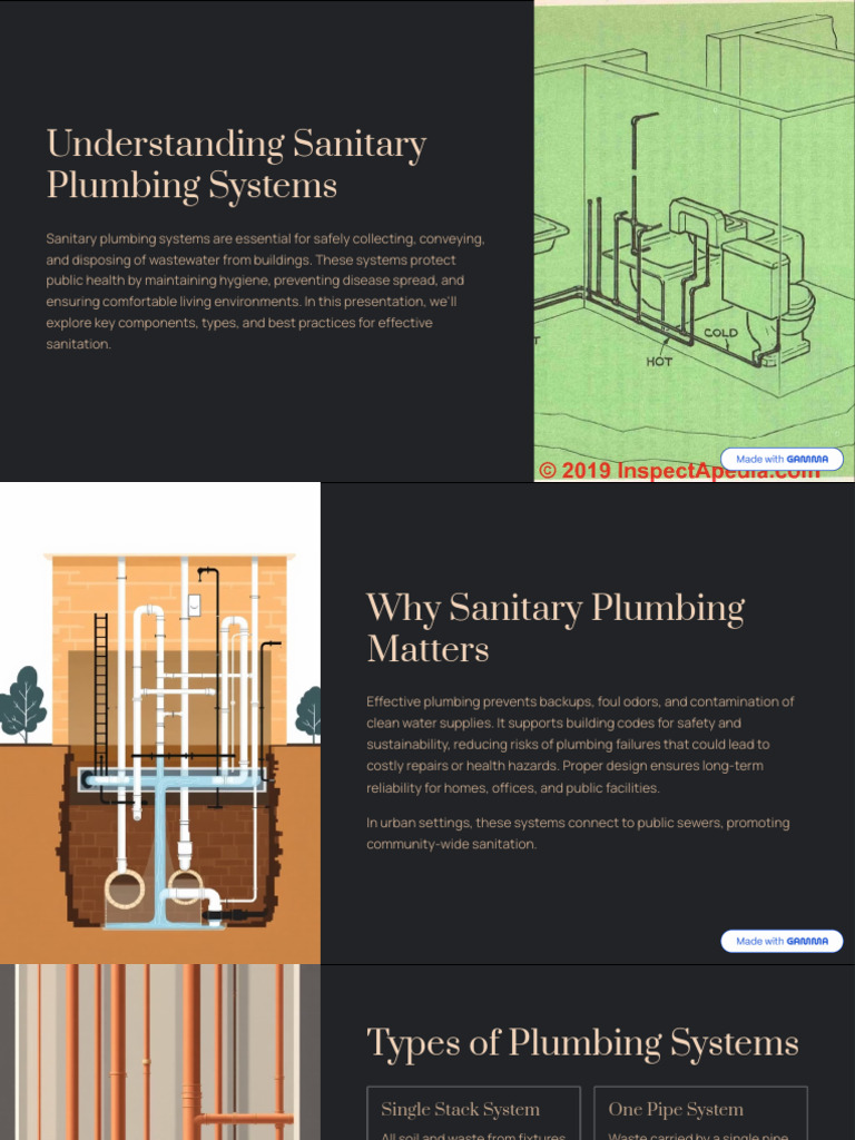 Understanding Sanitary Plumbing Systems | PDF