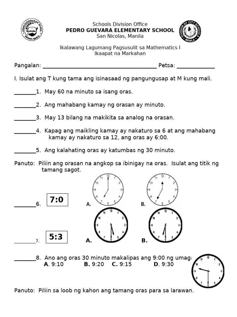 MATH - Q4 Laguman Orasan | PDF