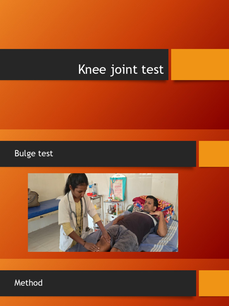 Knee Joint Test | PDF