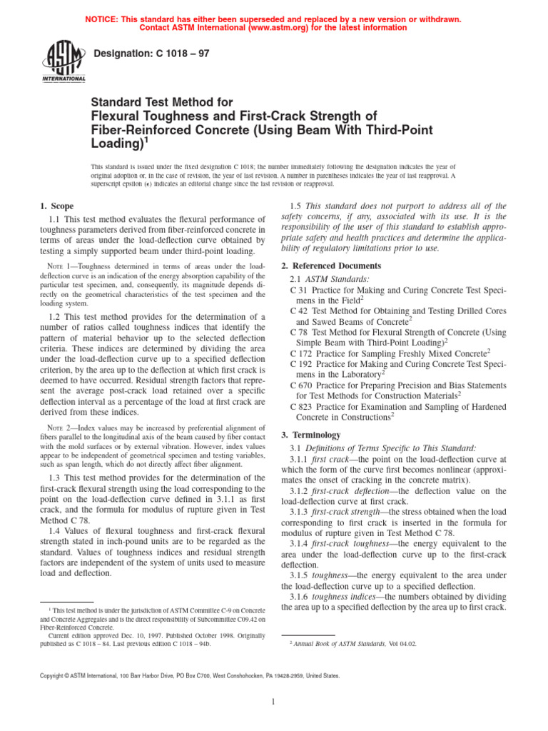 Flexural Toughness and First-Crack Strength of Fiber-Reinforced ...