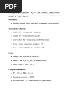 Class 12 Chemistry Short Notes | PDF
