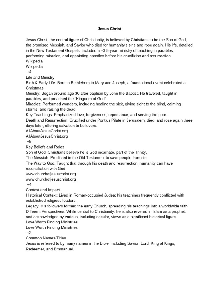 Jesus Christ | PDF