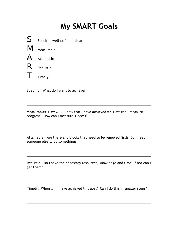 My Smart Goals | PDF