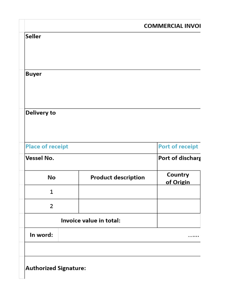 Form INVOIVE - PACKING LIST | PDF