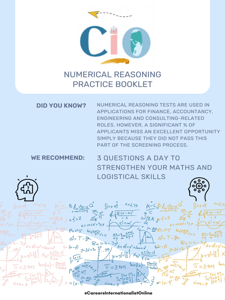 Numerical Reasoning Practice Booklet | PDF