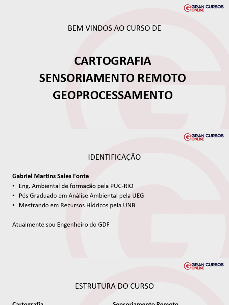 Aula 14 - Sensoriamento Remoto (Slide) | PDF | Sensoriamento remoto ...