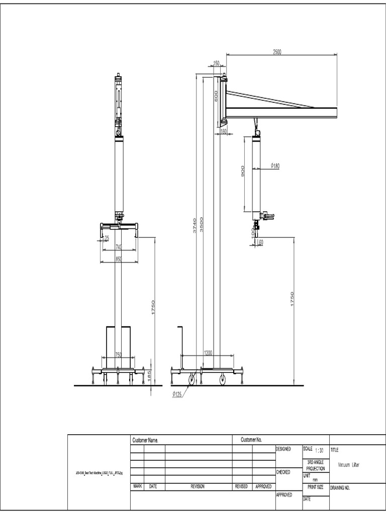 Vacuum Lifter (Standard Drawing) Model | PDF