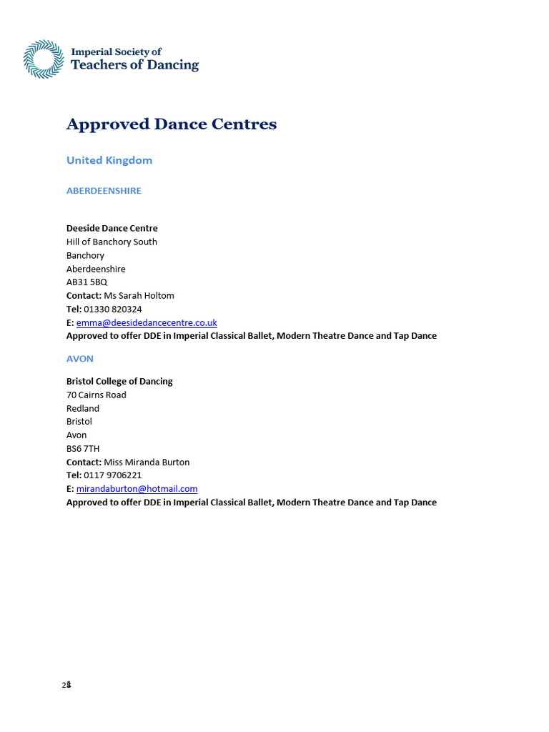 Adc List 2025 Updated 28.01.2026 | PDF | Performing Arts | Dances