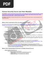 Overview of India's Security Forces | PDF | Government Of India | Military