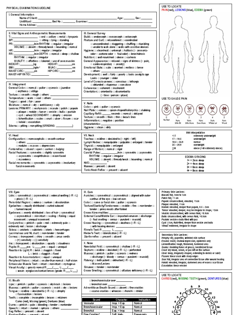 Boy's Physical Examination Guide | PDF | Cutaneous Conditions | Abdomen