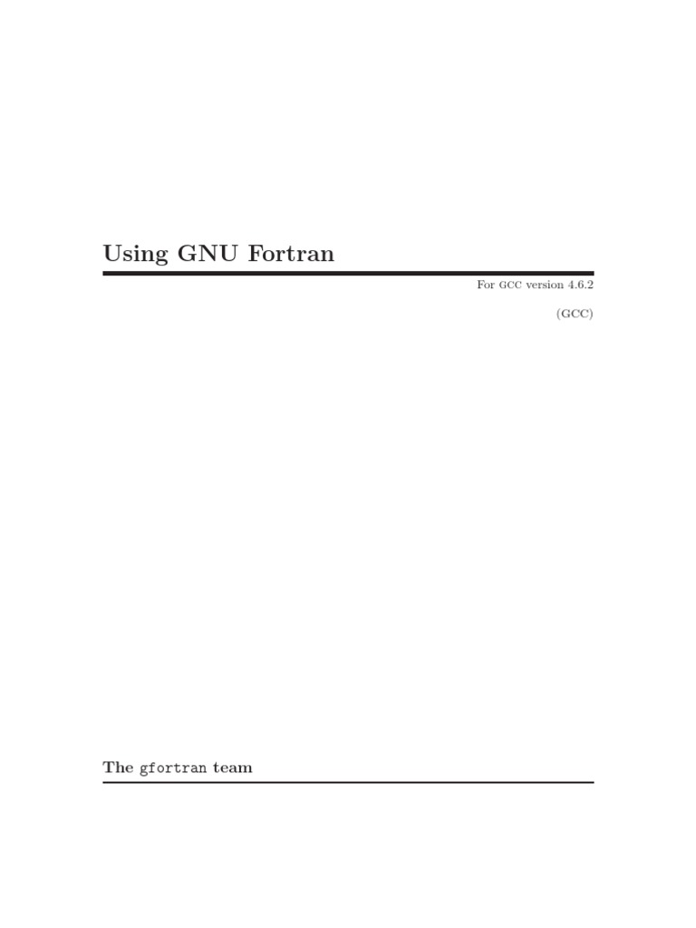 Gfortran Manual | PDF | Compiler | Source Code