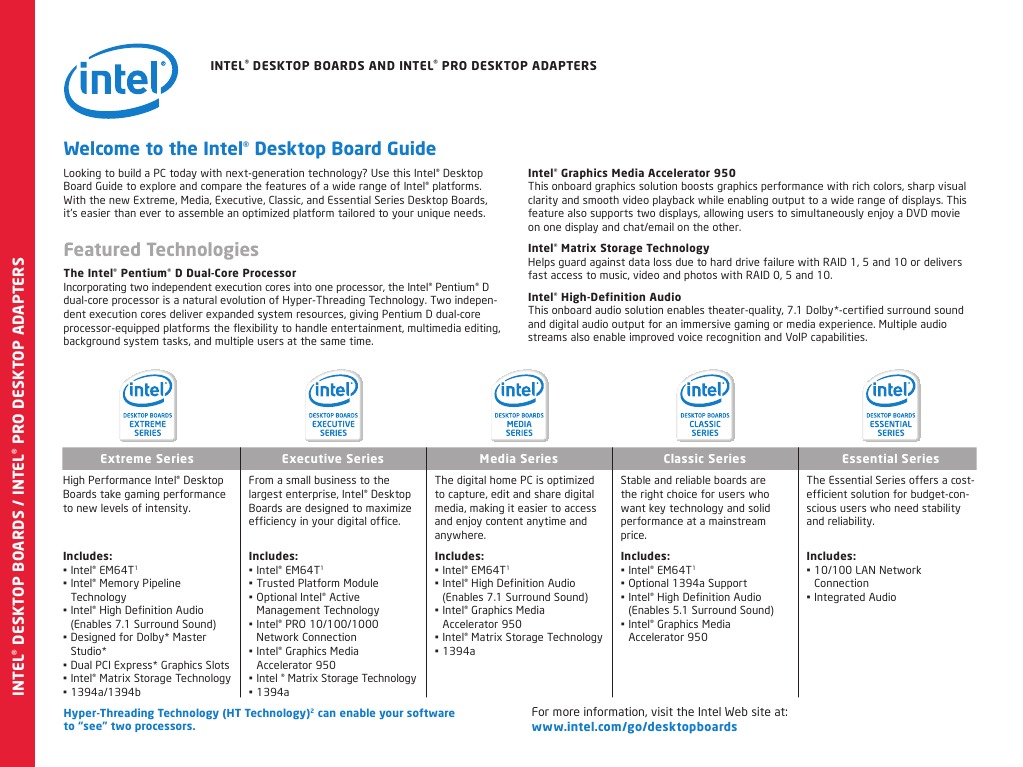 Welcome to the Intel Desktop Board Guide: Featured Technologies | Bios ...