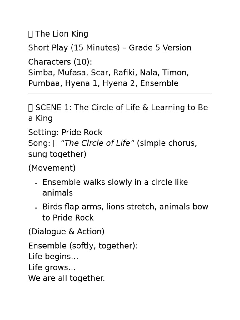 ? The Lion King | PDF