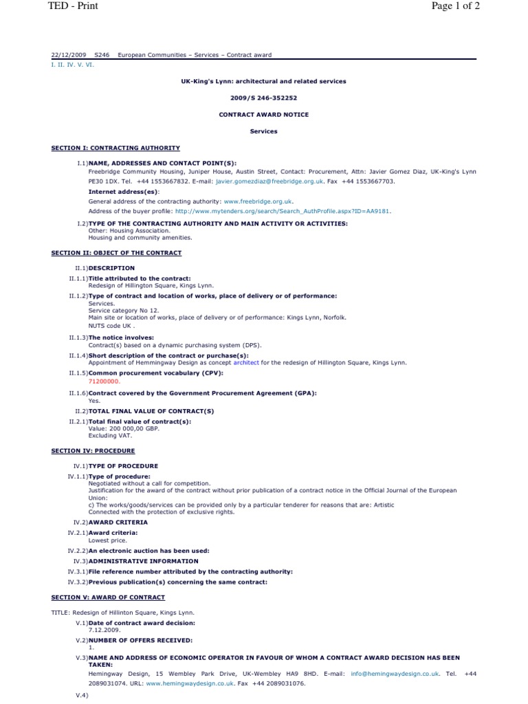 OJEU Notice | PDF | Business | Government