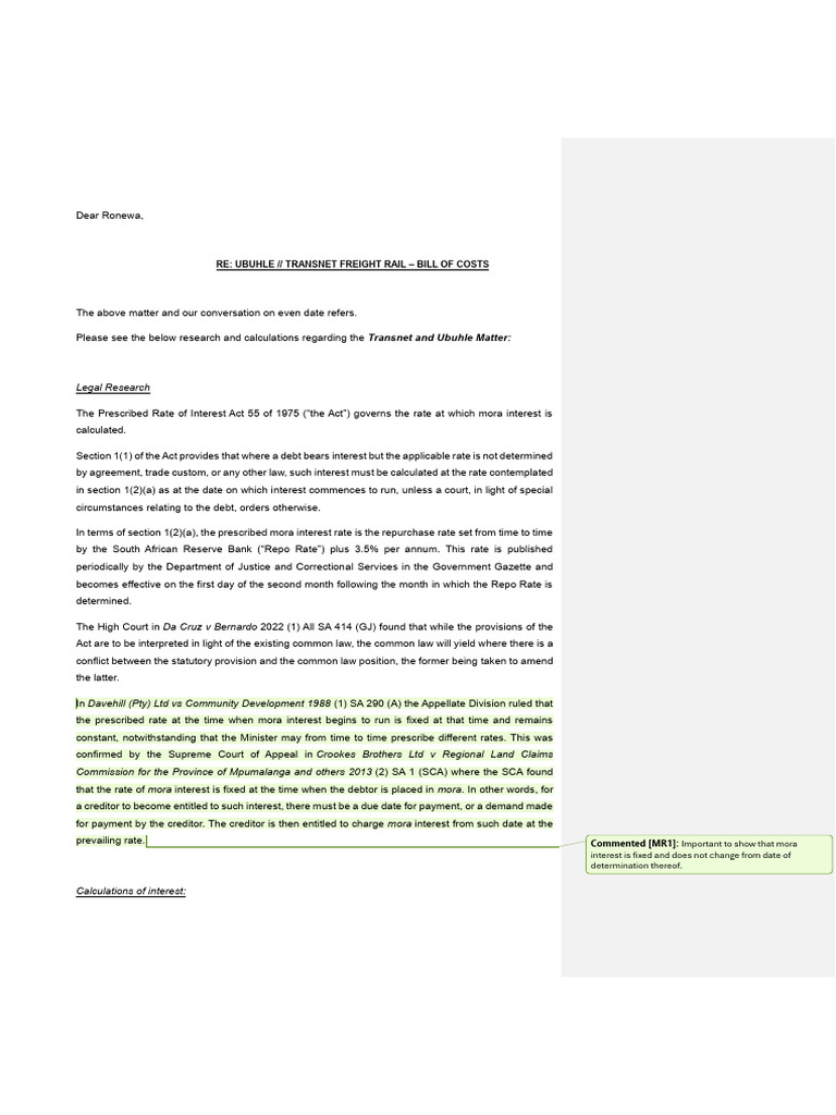 Legal Research + Calculations | PDF | Interest | Repurchase Agreement