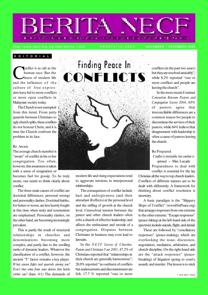 Church Conflict Resolution Guide | PDF | Mediation | Christian Denomination