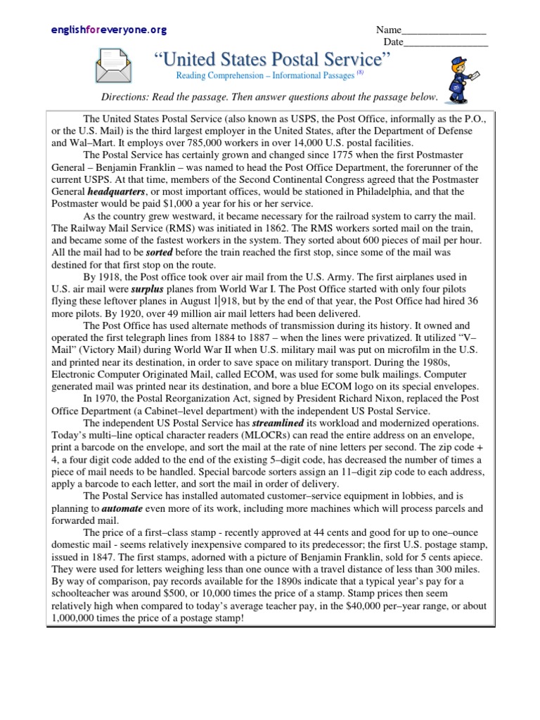 Informational Passages RC - US Postal Service | PDF | United States ...