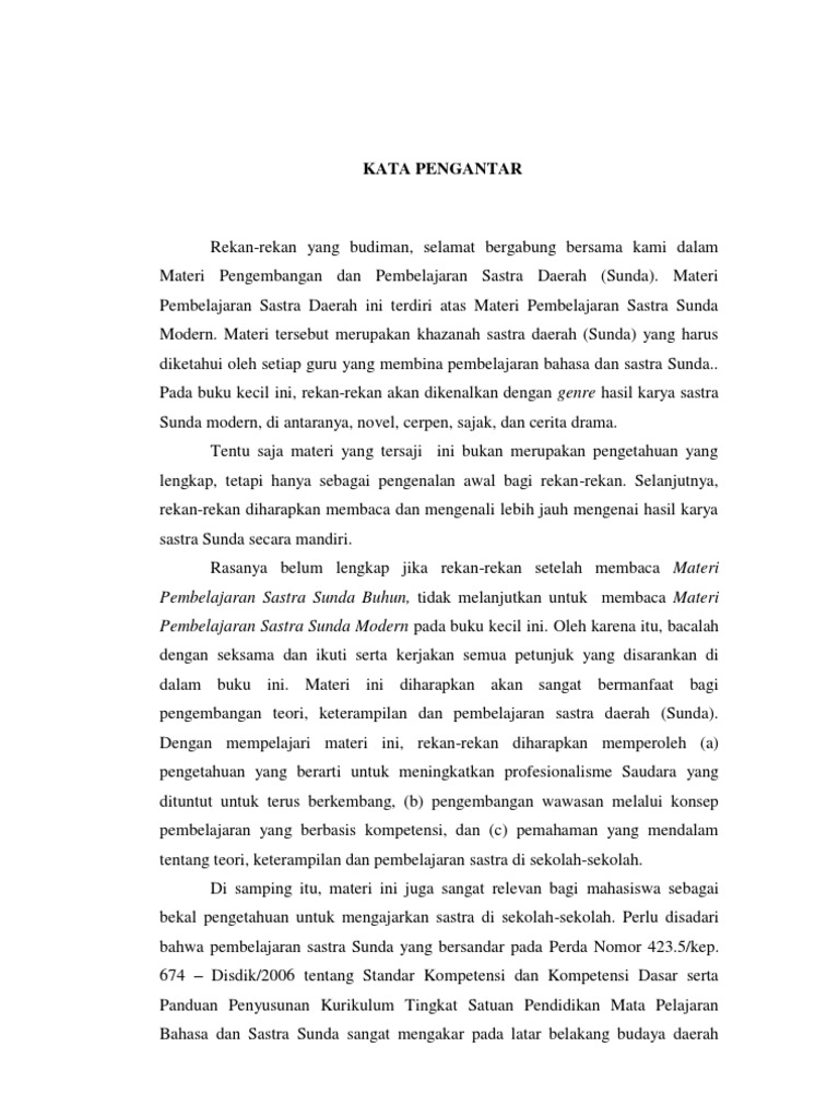 Sastra Sunda | PDF