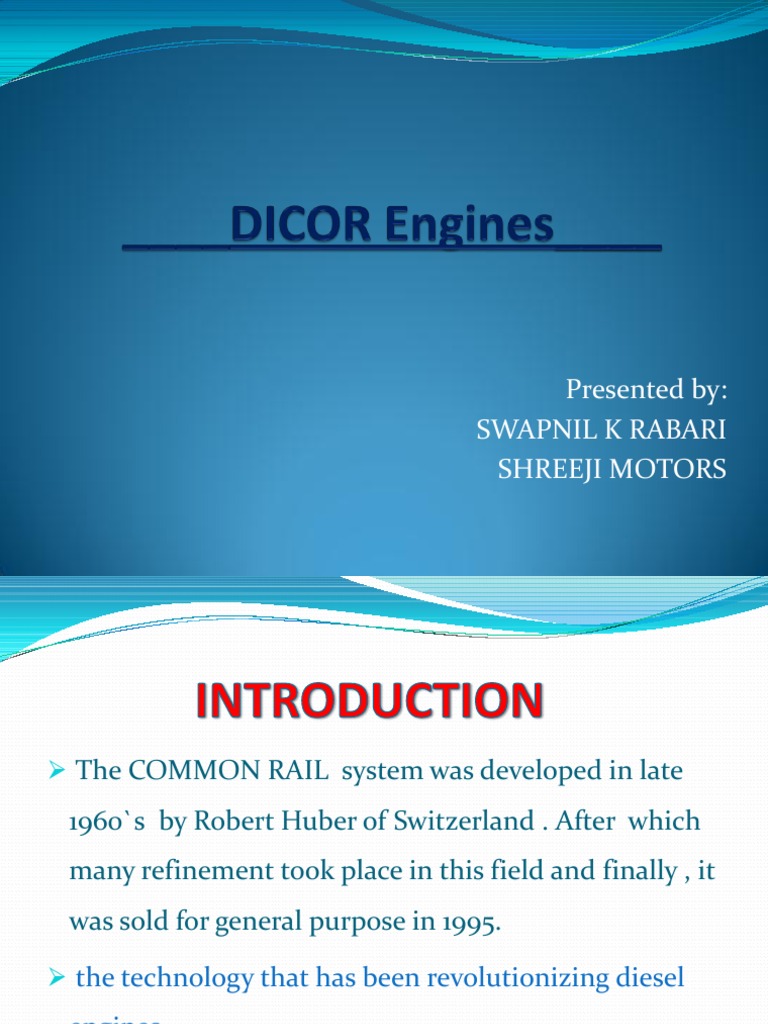 Dicor | PDF | Internal Combustion Engine | Diesel Engine