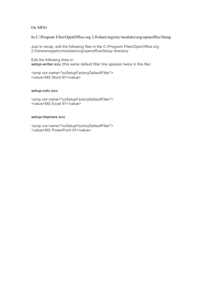 Default File Type Change | PDF