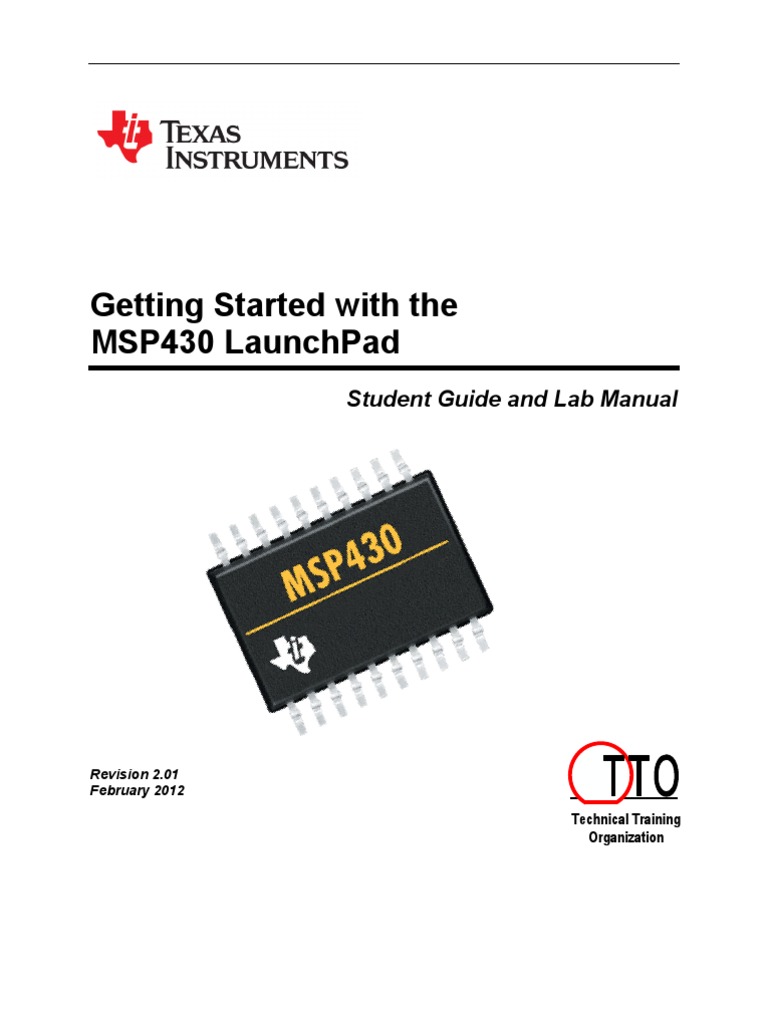 Getting Started With The Msp430 Launchpad: Student Guide and Lab Manual | PDF | Computer ...