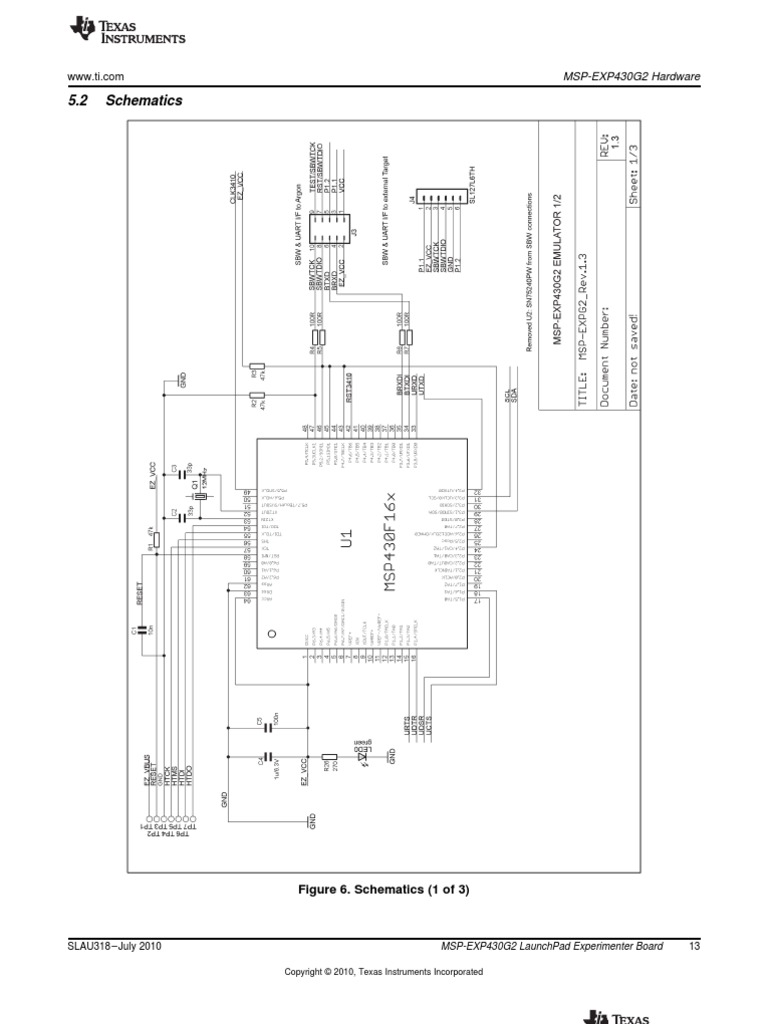 5.2 Schematics: MSP-EXP430G2 Hardware | PDF | Manufactured Goods ...