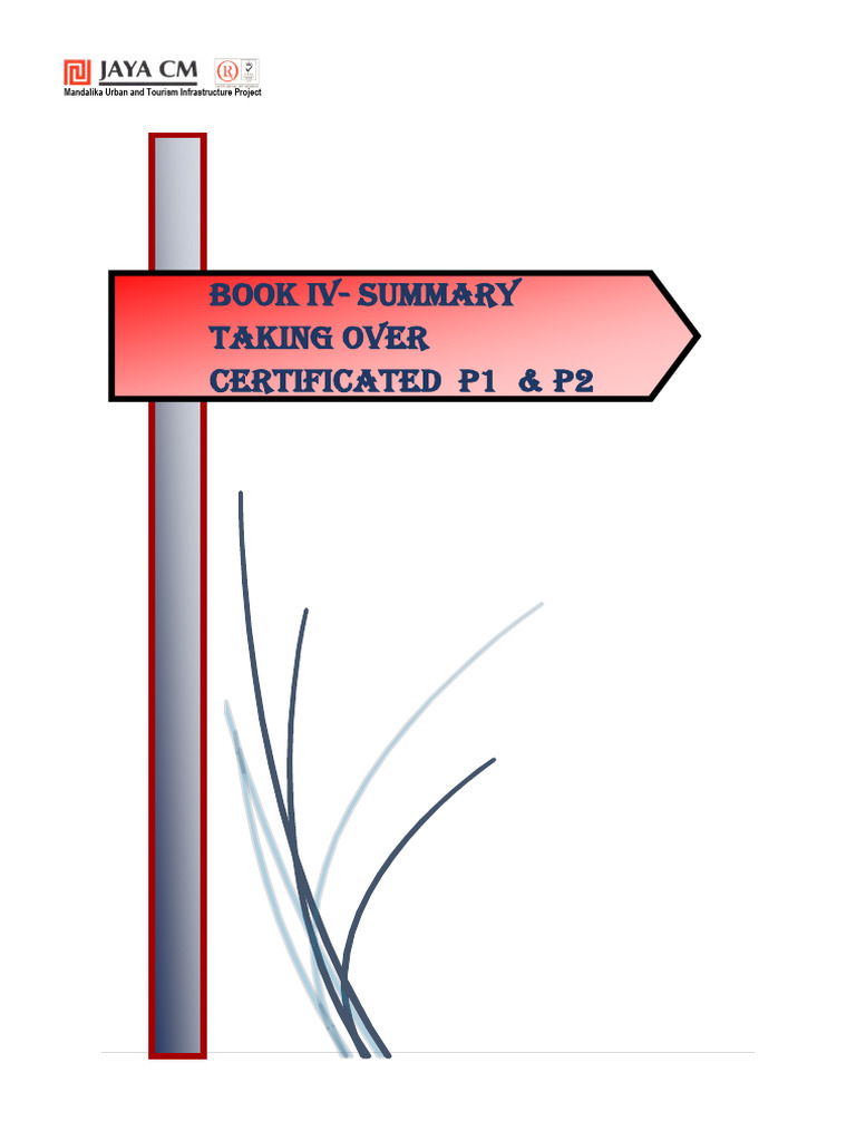 Buku IV - Summary Taking Over Certificate | PDF