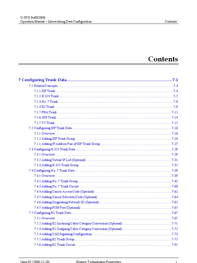 01-07 Configuring Trunk Data | PDF | Session Initiation Protocol | Port (Computer Networking)
